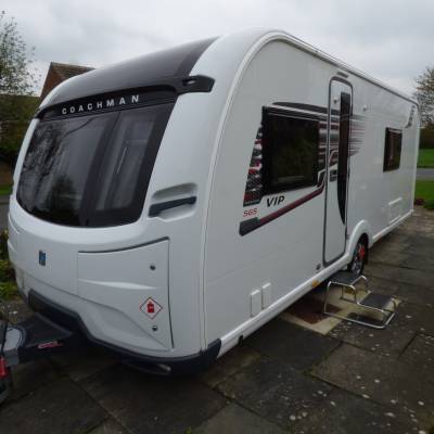 Immaculate Coachman 565 VIP 4 berth fixed twin bed caravan for sale
